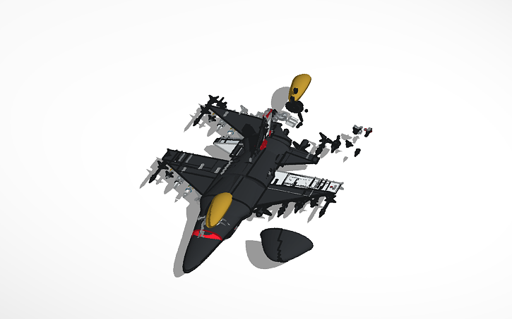 3D design Fighter Jet | Tinkercad
