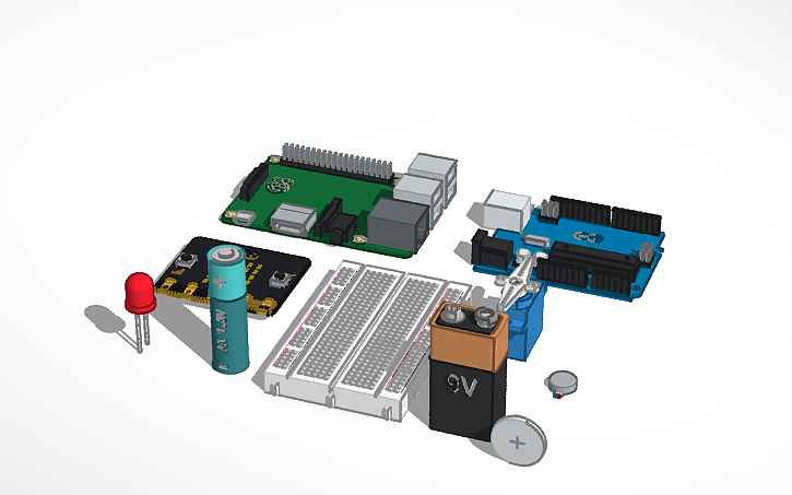 3D design Electronic Components - Tinkercad