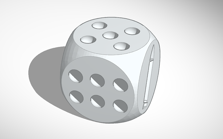 3D design dice set - Tinkercad