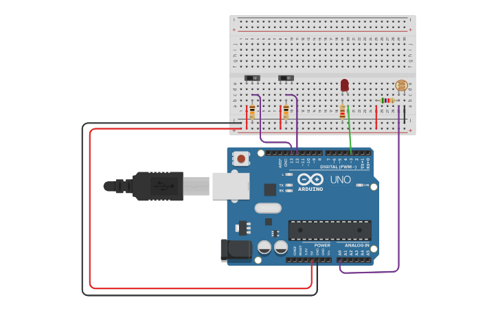 Circuit design 07 Switch | Tinkercad