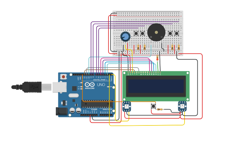 Circuit design ADC - Tinkercad