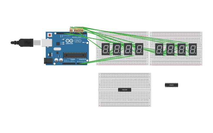 Circuit design Stopwatch Thing - Tinkercad