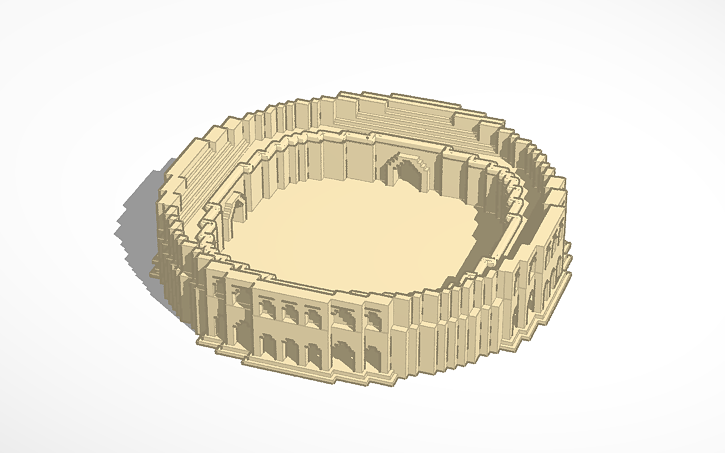 3D design The Roman Colosseum - Tinkercad