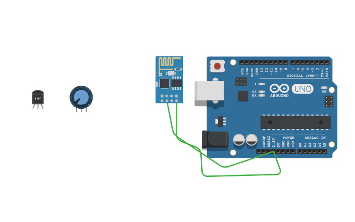 Circuit design Practica modulo wifi - Tinkercad