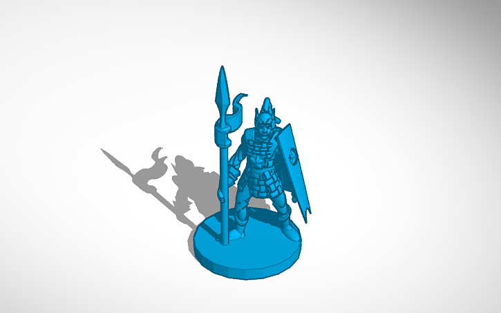3D design elven warrior - Tinkercad