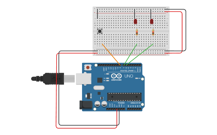 Circuit design Exercise 8.2 - Timer Stop Watch - Tinkercad