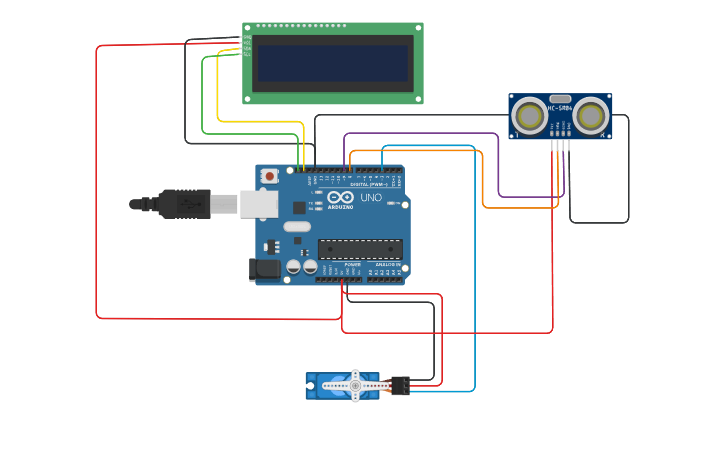 Circuit design radar system - Tinkercad