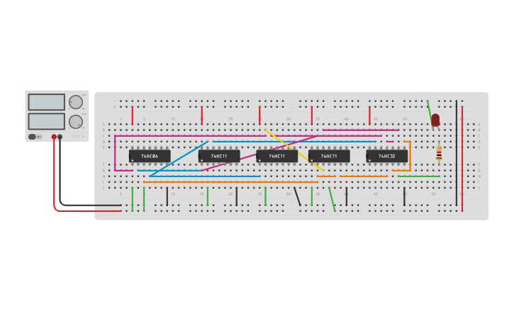 Circuit design 4x1 multiplexer - Tinkercad