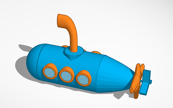 3d Design Submarine Tinkercad