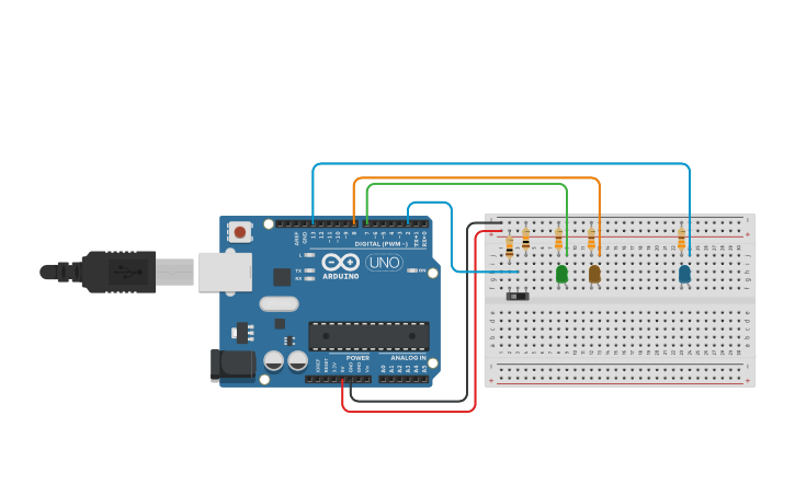 Circuit design #22 Arduino: Esempio di interrupt - Tinkercad