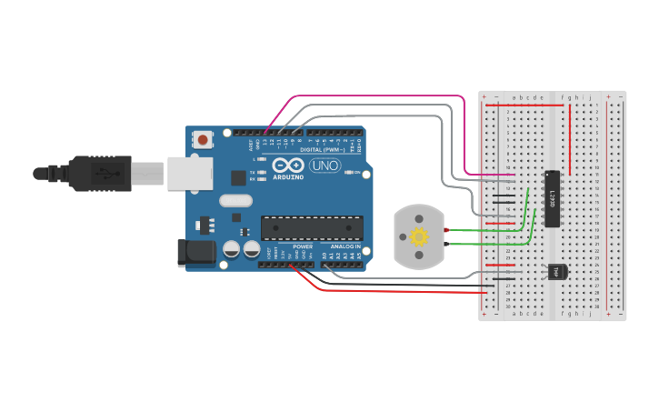 Circuit Design Using Temperature Sensor And Control Dc Motor If The