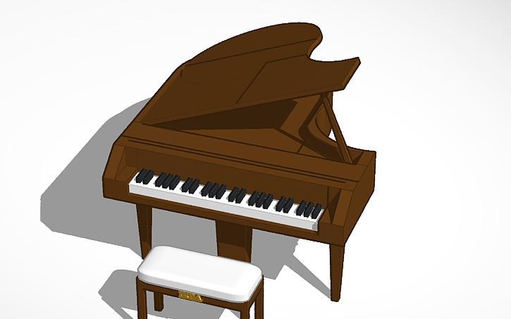 3D design Grand Piano - Tinkercad