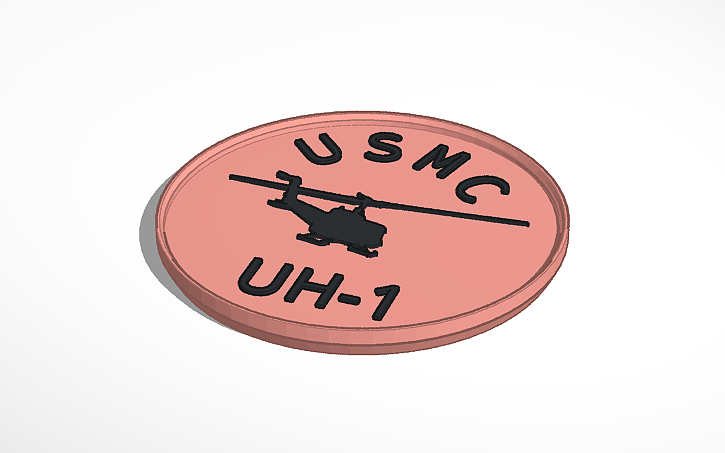 3D design Japhi3D USMC Coaster #4 | Tinkercad