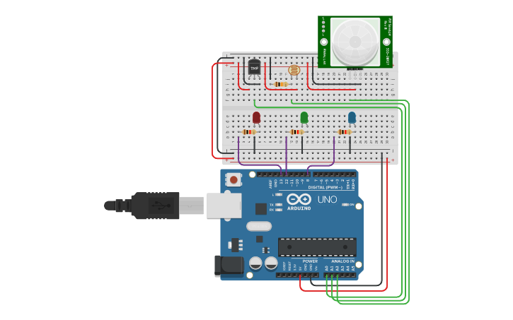 Circuit Design Tmp Ldr Pir Sensors Tinkercad