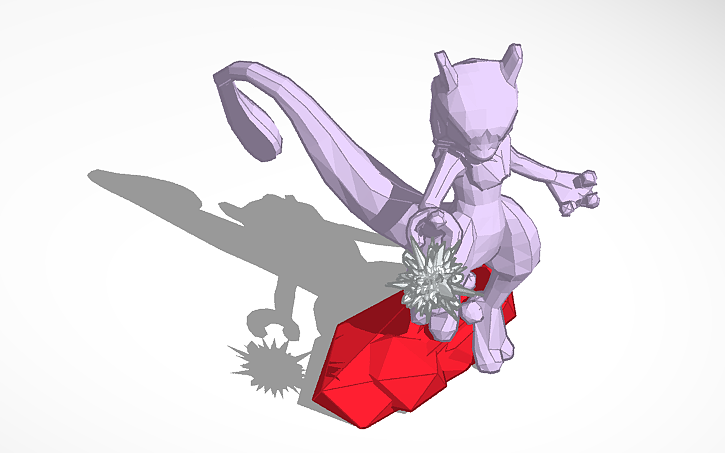 3D design Mewtwo - Tinkercad