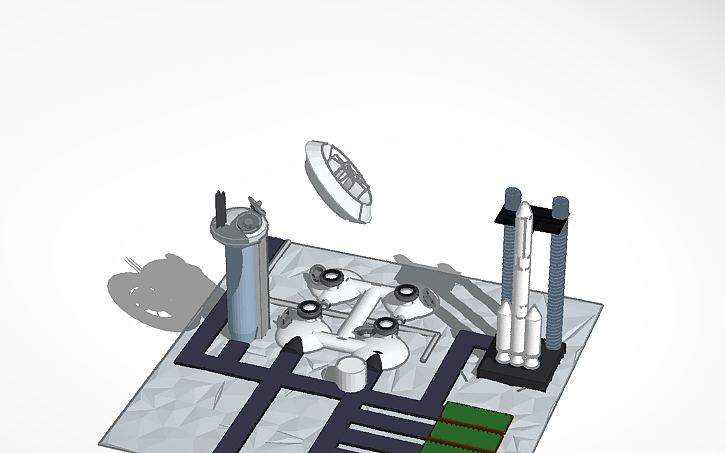 3D design Base principal - Tinkercad