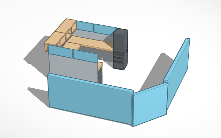 3D design My Desk at work - Tinkercad
