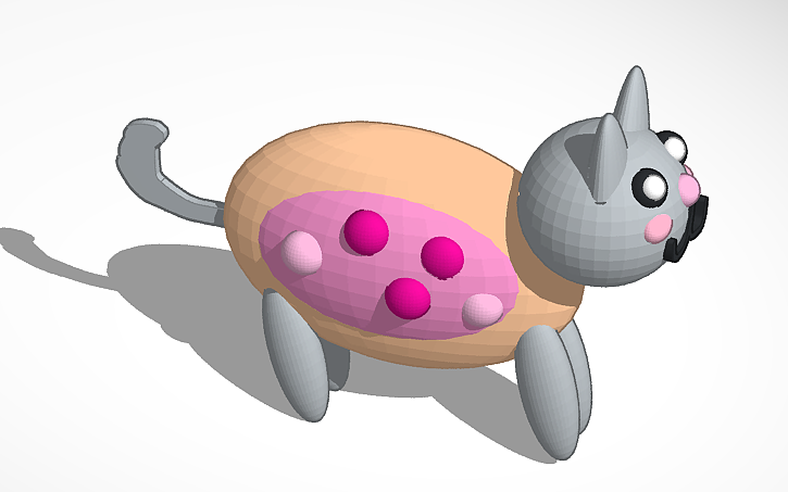 3D design Nyan Cat~ - Tinkercad