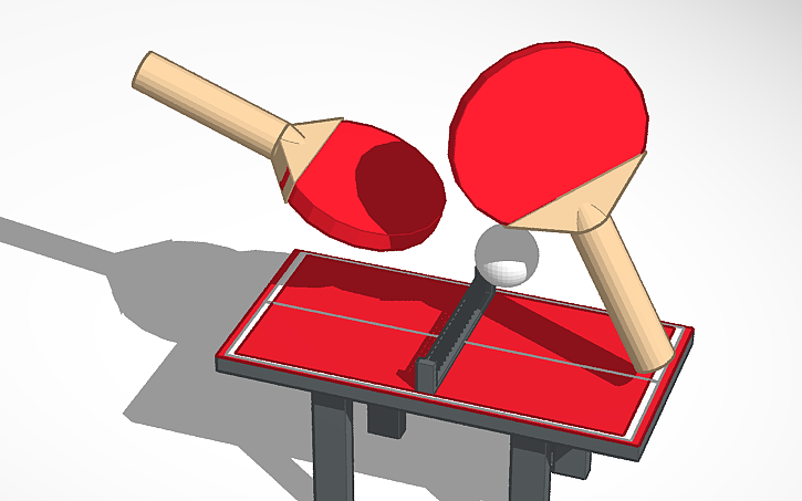 3D design Tennis Table - Tinkercad