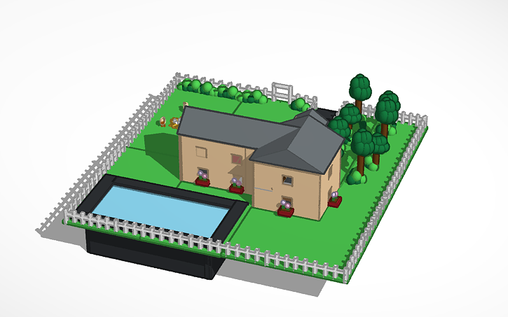 3D design Tinkercad House - Tinkercad