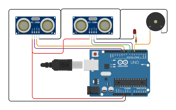 Circuit Design Collision System Tinkercad