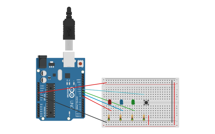 Circuit design Comando IF Arduino | Tinkercad