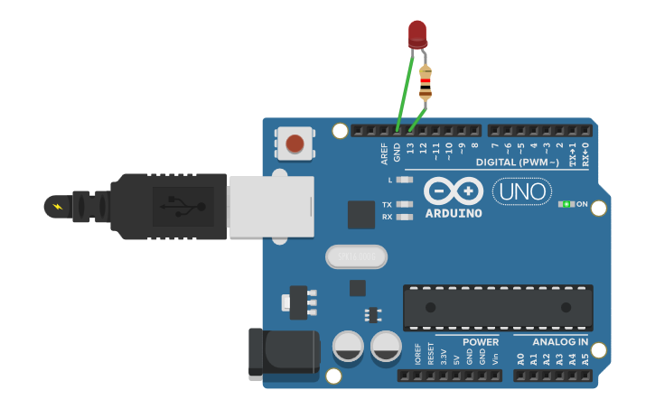 Circuit Design Led With Resister Tinkercad