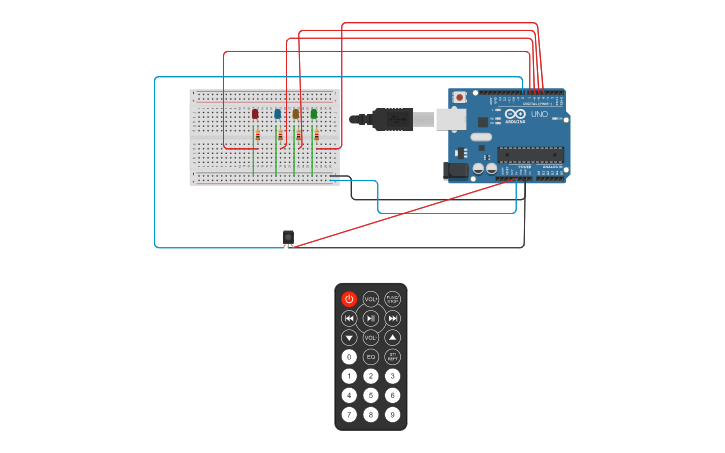 Circuit design IR Sensor - Tinkercad