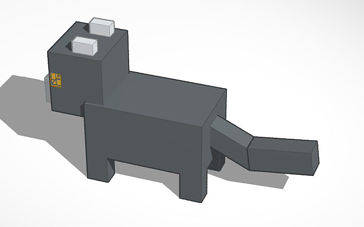 3D design Minecraft Cat design | Tinkercad