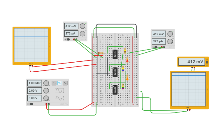 Circuit design operational amplifier | Tinkercad