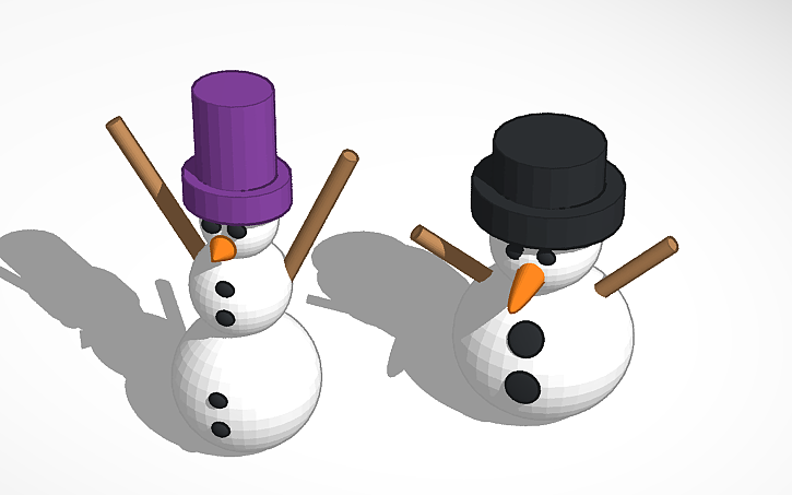 3D design snowman | Tinkercad