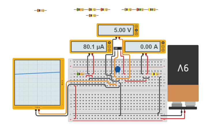 Circuit design CEeE - Lab 07 - Exercício 1 - REC - Tinkercad