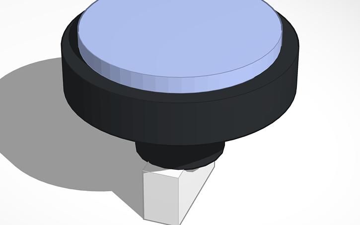 3D design 100mm arcade button - Tinkercad