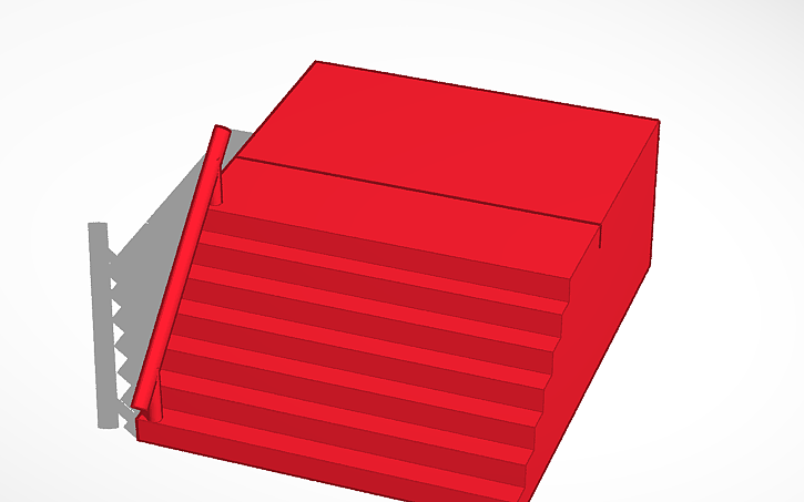 3D design tech deck staircase - Tinkercad
