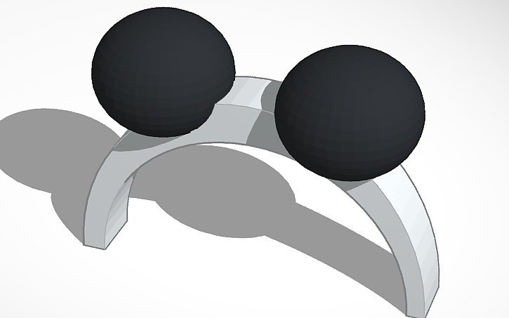 3D design Panda Ears - Tinkercad
