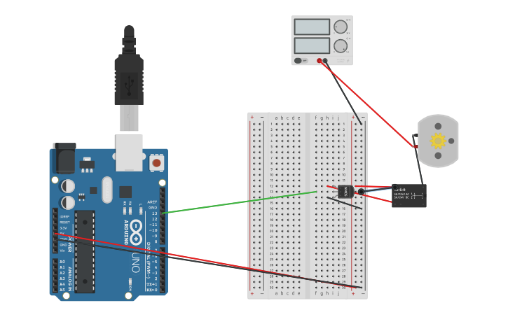 Circuit design Relay - Tinkercad