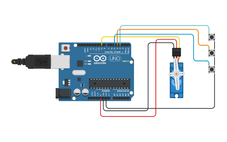 Circuit design Questão 2 - Controlador de um Elevador - Tinkercad
