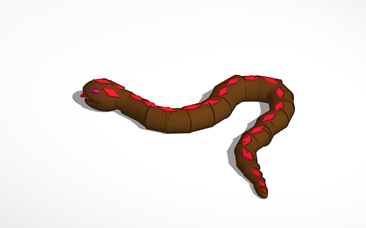 3D design snake - Tinkercad