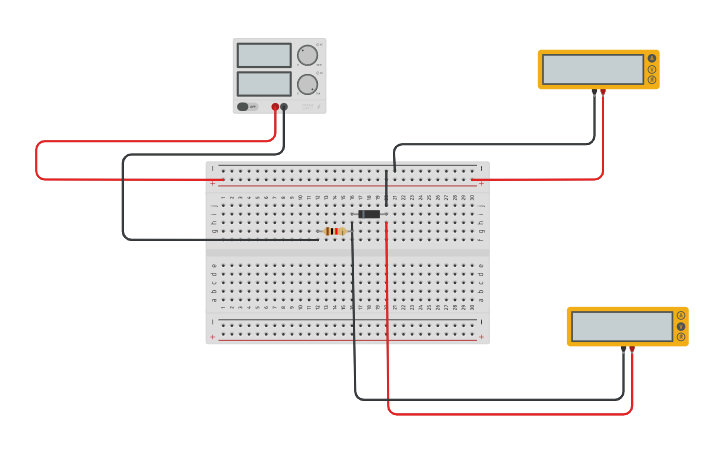Circuit design PN JUNCTION DIODE - Tinkercad