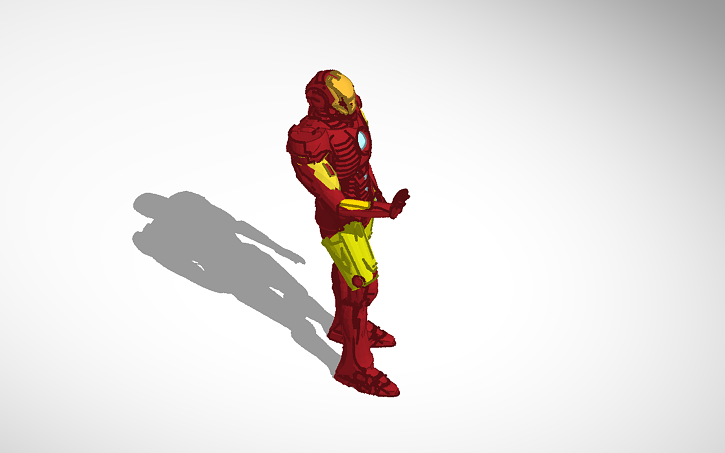 3D design Iron man (Standing Pose) - Tinkercad
