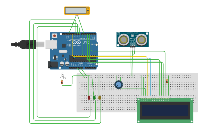 Circuit design PROXIMITY SENSOR - Tinkercad