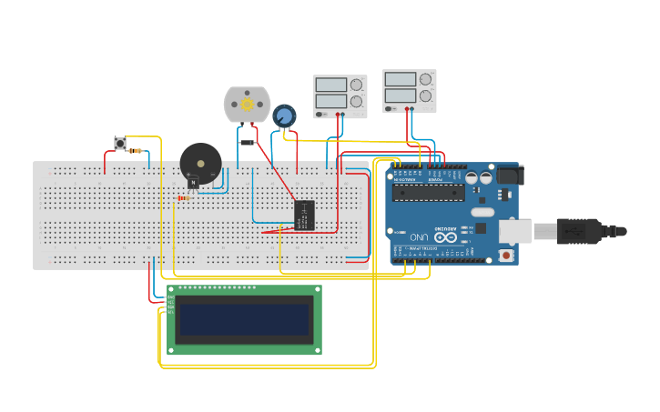 Circuit design GAS LEAK DETECTOR CONTROLLED BY SOLENOID VALVE - Tinkercad