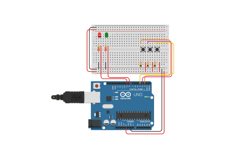 Circuit design Caja Fuerte Arduino 2 Clase 3 | Tinkercad