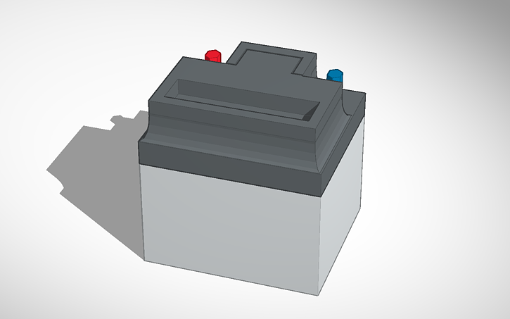3D design battery - Tinkercad