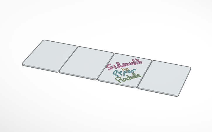 3d Design Sidewalk Tinkercad