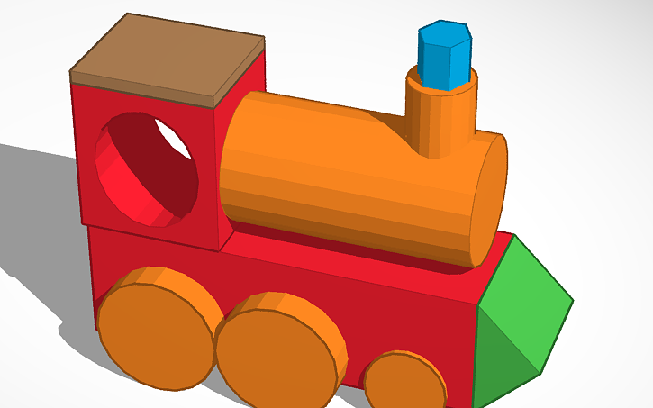 3D design toy train 2 - Tinkercad