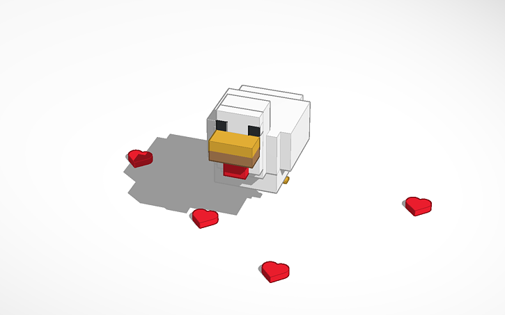 3D design mineCraft chicken.... duck #MineCraft - Tinkercad