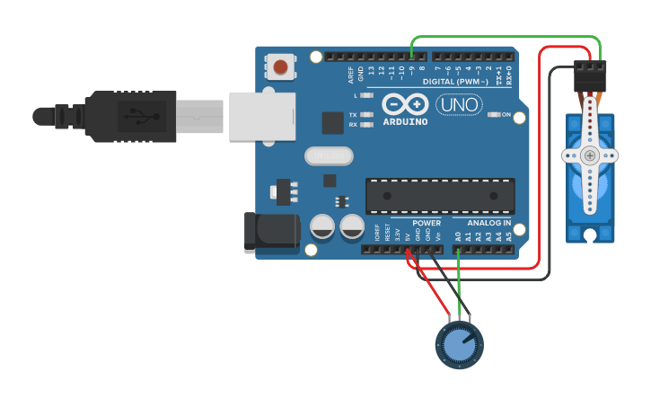 Circuit Design Pwm Servomotor Tinkercad