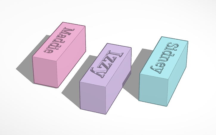 3D Design Cut Out Name Blocks Tinkercad 3D Design Cut Out Name Blocks Tinkercad