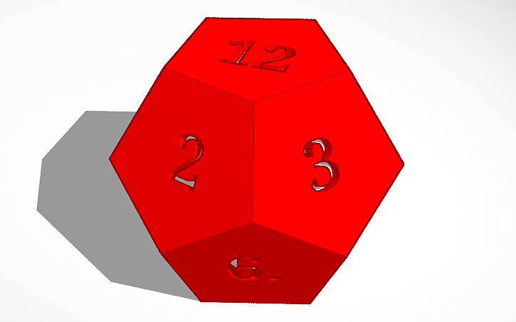 3D design D12 - Tinkercad